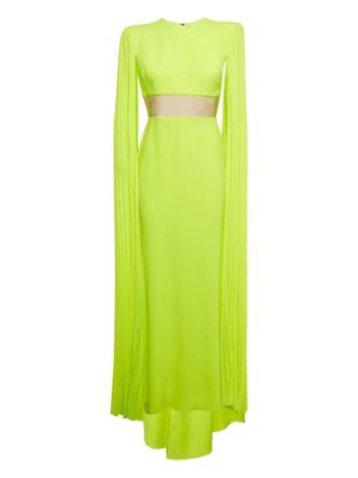 Alex Perry robe longue &agrave; design drap&eacute; - Vert