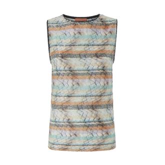 Missoni &Auml;rmelloses Rundhals-Top - - Tops - Damen - Mehrfarbig - XL