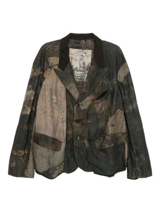 Ziggy Chen blazer à pois - Gris