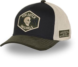 Von Dutch Unisex Herren Damen Kopfbedeckung Kappe Cap Semi Curved, Farbe:Navy, Artikel:-04 Olive/Navy/beige