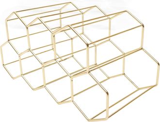 BESPORTBLE Elegantes Weinregal aus Robustem Eisen Nordischer Stil Stabiles Flaschenhalter Display für Tisch Wohnzimmer Bar und Küchenarbeitsplatte Dekoratives We