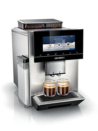 SIEMENS Siemens EQ900 Kaffeevollautomat Espressomaschine, TQ907R03, Zwei Bohnenhalter, BaristaMode, eGrinder, beanIdent System, 6.8 iSelect Display, Home Conn