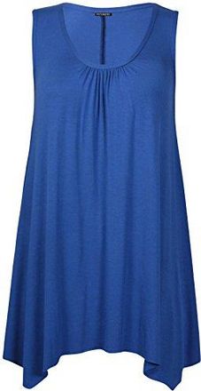 Purple Hanger Débardeur extensible, sans manches, col rond - Bleu - 24 -26