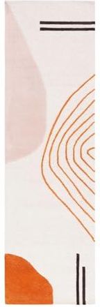 Safavieh Geometrisch Wohnzimmer, Esszimmer, Schlafzimmer - Rodeo Drive, Mittlerer Stapel, Elfenbein/Rost, 69 X 122 cm