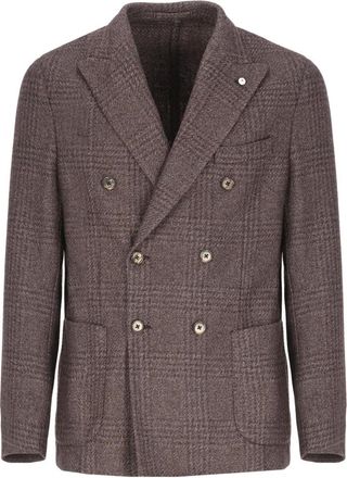 Lubiam Homme, Vestes, Brun, Taille: L Veste crois&eacute;e