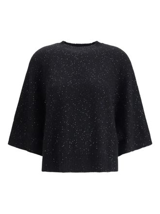 Fabiana Filippi Pullover mit Pailletten - Schwarz