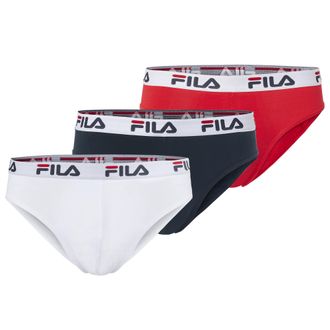 Fila Slip FILA MAN BRIEF, Herren, Gr. XXL, bunt (wei&szlig; navy rot), Jersey, Obermaterial: 95% Baumwolle, 5% Elasthan, unifarben, k&ouml;rpernah, Unterhosen Slip, m