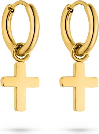 s.Oliver Ohrring - Elegante Creolen aus poliertem Edelstahl - gold - wasserfest & hautfreundlich