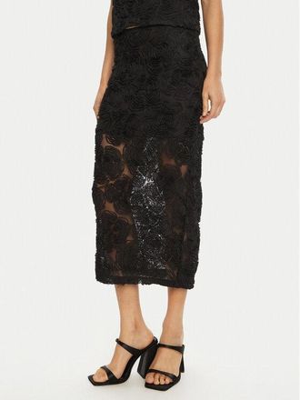 Rotate Bleistiftrock 113615 Schwarz Regular Fit