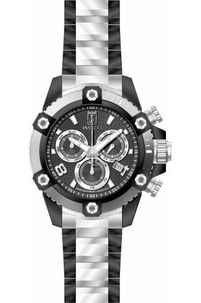 Invicta Jason Taylor 51284 Herrenuhr - Quarzwerk - Edelstahl mit schwarzem Zifferblatt - 50 mm