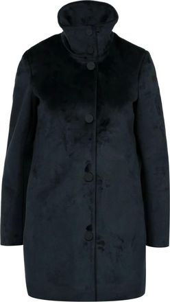 Roberto Ricci Design Rrd, Femme, Manteaux, Noir, Taille: 40 FR Parka en velours avec col haut