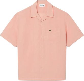 Lacoste Homme, Chemises, Rose, Taille: XL Chemise en lin coupe d&eacute;contract&eacute;e