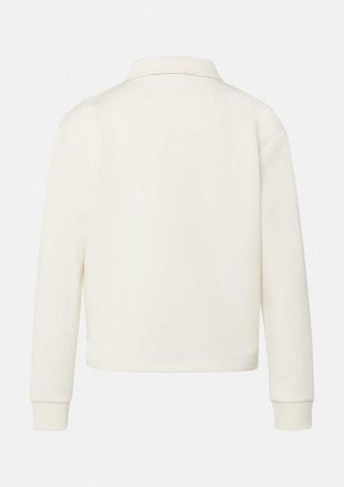 Comma Sweatshirt Sweatshirt Softes Sweatshirt mit Polokragen