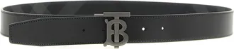 Burberry Reversible Monogram Buckle Belt - Black
