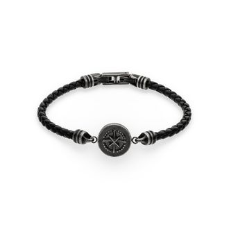 s.Oliver Herren Bracelet - Armband aus mattiertem Edelstahl - IP Gun - 22 cm - wasserfest & hautfreundlich