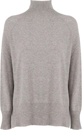 KANGRA Femme, Pulls, Gris, Taille: 36 FR Collo Cratere Manica Raglan Spacchi