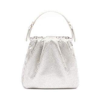 Amina Muaddi Femme, Sacs, Gris, Taille: ONE Size Sac Cabas Argent&eacute; Style VIT