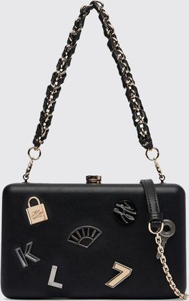 Karl Lagerfeld Bestickte Mini-Tasche aus Polyester mit abnehmbarem Riemen