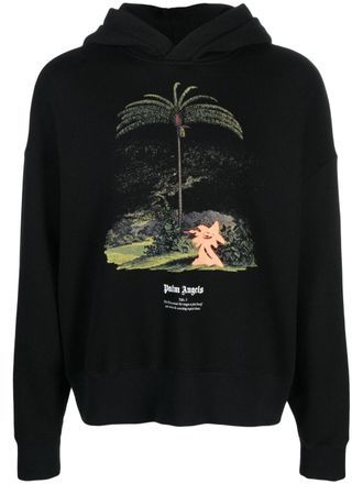 Palm Angels Hoodie mit Enzo from the Tropics-Print - Schwarz