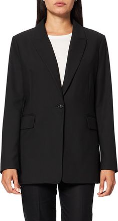 s.Oliver Black Label Damen 150.10.108.15.152.2103528 Blazer, Schwarz (Schwarz 9999), 32