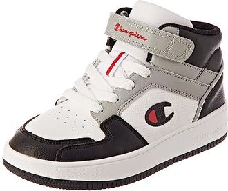 Champion Rebound 2.0 Mid B PS, Baskets Enfants et Gar&ccedil;ons, Blanc Gris Noir Ww014, 37.5 EU