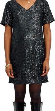 Vertbaudet Robe de Grossesse en Sequins Noir 38/40