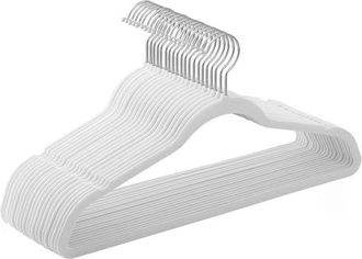 Songmics Kleiderb&uuml;gel Samt, 20er Set, B&uuml;gel, Jackenb&uuml;gel, 41,5 cm breit, Anzugb&uuml;gel, d&uuml;nn, gut belastbar, um 360&deg; drehbarer Haken, f&uuml;r M&auml;ntel, Hemden und Anz&uuml;g