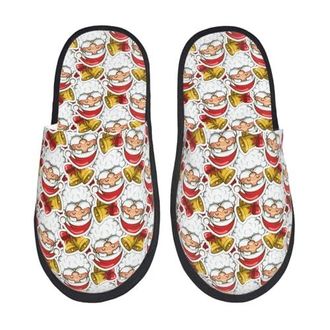 Generic Chaussures De Maison Cloches Du P&egrave;re No&euml;l Pour Femme Et Homme Fuzzy Pantoufles Outdoor Pantoufles Spa Slippers Pour Chambre &Agrave; Coucher H&ocirc;tels L