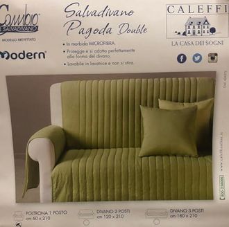 Caleffi Sofabezug Pagoda einfarbig 1-Sitzer Wald