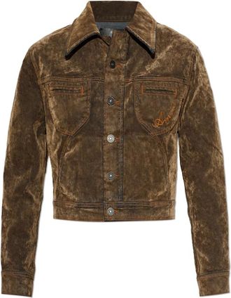 Amiri Femme, Vestes, Brun, Taille: 36 FR Veste en jean Chateau Crest
