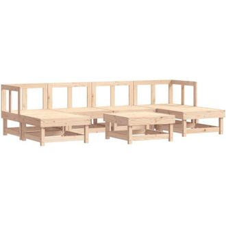 vidaXL Salon de jardin 7 pcs Bois de pin massif vidaXL