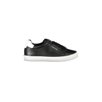 Calvin Klein Leder-Sneaker mit Kontrastdetails - - Shoes - Damen - Schwarzk - 38 EU