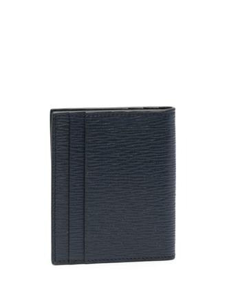 Ferragamo Mens Cardholder, Blue Leather Calf Accessory