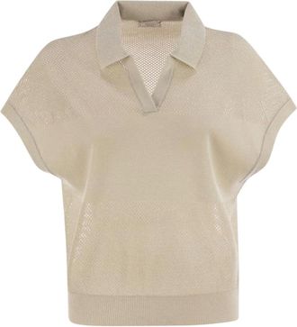 PESERICO Femme, Tops, Beige, Taille: 40 FR Polo Tricot