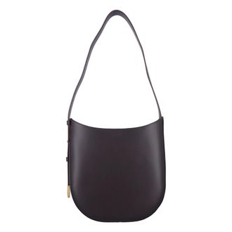 Sessun Leder Hobo Tasche mit verstellbarem Riemen - - Bags - Damen - Braun - ONE SIZE