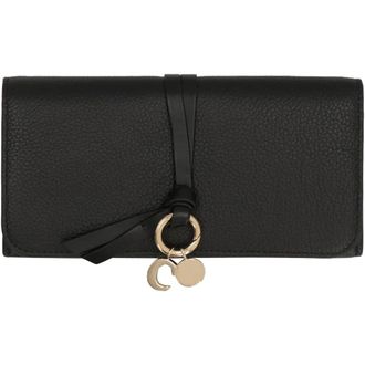 Chlo&eacute; Femme, Accessoires, Noir, Taille: ONE Size Portefeuille en cuir avec fentes pour cartes