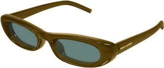 Saint Laurent Shade Plump Sonnenbrille - - Accessories - unisex - Gr&uuml;n - 53 MM