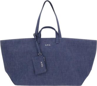 A.P.C. A.p.c., Femme, Sacs, Bleu, Taille: ONE Size Le Drummer Toile Tote
