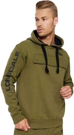 Lonsdale Herren Rushen Kapuzenpullover, Grün, XL EU