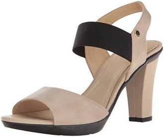 Geox Femme D Jadalis A Sandales Bout Ouvert, Beige (Lt Taupec6738), 36 EU