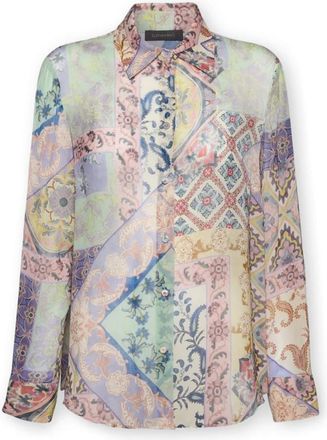 Elena Miro Femme, Blouses et Chemises, Violet, Taille: 50 FR Chemise Imprim&eacute;e