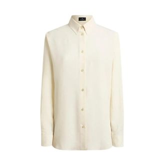 Etro Gestreiftes Baumwoll-Jacquard-Hemd - - Blouses & Shirts - Damen - Beige - XL