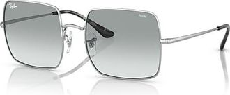 Ray-Ban Square 1971 Classic Sonnenbrillen Silber Fassung Blau Glas 54-19