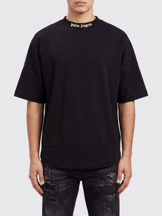 Palm Angels T-shirt d&eacute;contract&eacute; en coton avec logo contrastant