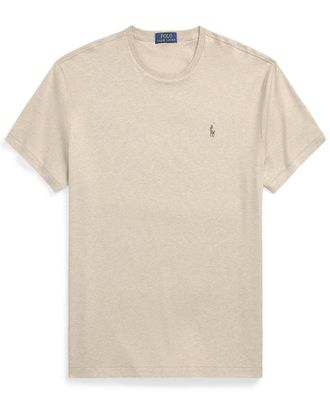 Ralph Lauren Jersey T-Shirt mit Poloreiter-Stickerei, Custom Slim Fit in