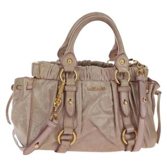 Miu Miu Pre-owned Cuir sacs-main - Femme - Pre-owned - Beige - Taille: ONE Size