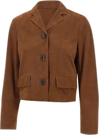 Liu Jo Femme, Vestes, Brun, Taille: 40 FR Veste en daim