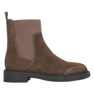 Estro & Luminara Velours Chelsea Boots - - Shoes - Damen - Braun - 37 EU