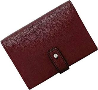 Saint Laurent unisex, Pre-owned, Rouge, Taille: ONE Size Portefeuille en cuir Pre-owned