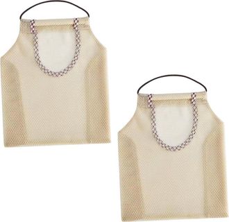 DOITOOL 2 St&uuml;ck Gro&szlig;e H&auml;ngende Recycelbare Netz aufbewahrungstaschen aus Atmungsaktivem Polyester Robuste Gem&uuml;setaschen mit Gro&szlig;em Mund Praktisch f&uuml;r K&uuml;che un